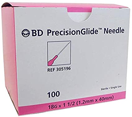 18G x 1 1/2" - PrecisionGlide Needle | Thin Wall | 100 per Box — C6.ca