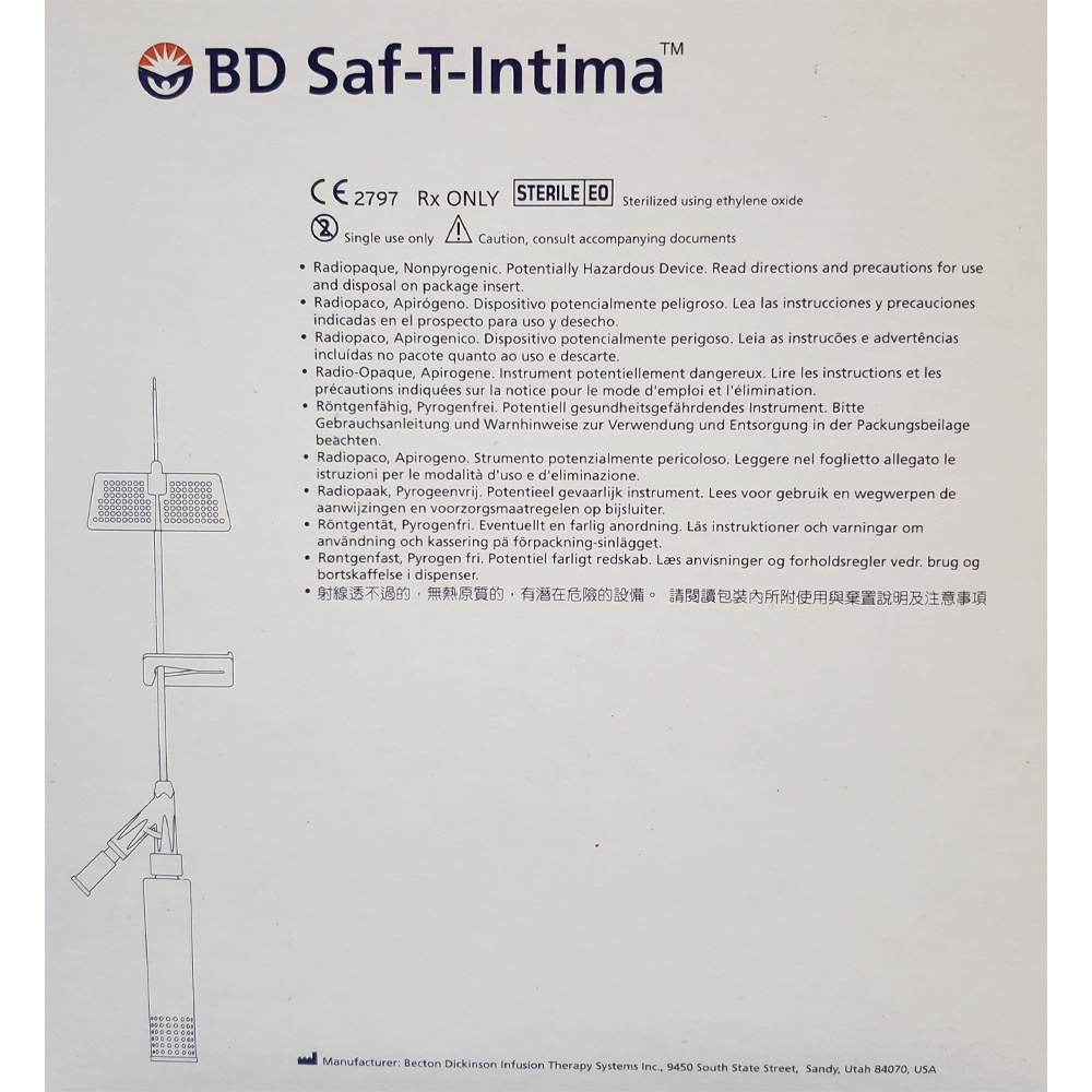 BD Saf-T-Intima | IV Safety System with Y-Adapter | 0.7 x 19 mm — C6.ca