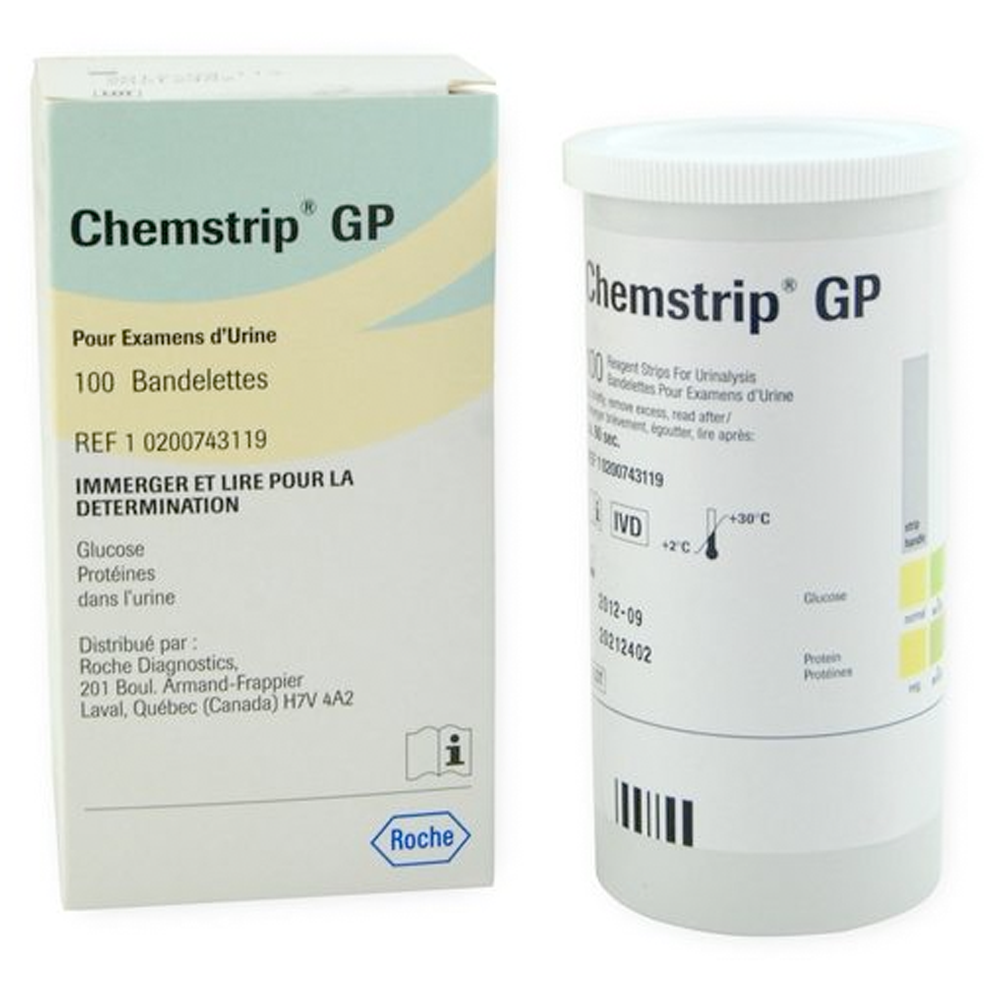 Roche Chemstrip GP Urinalysis Test Strips 100 Per Pack C6 ca roche-chemstrip-gp-urinalysis-test-strips-100-per-pack-c6-ca