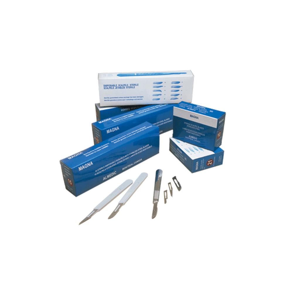 Almedic Scalpels Blade & Handle Disposable | 10 per Box — C6.ca